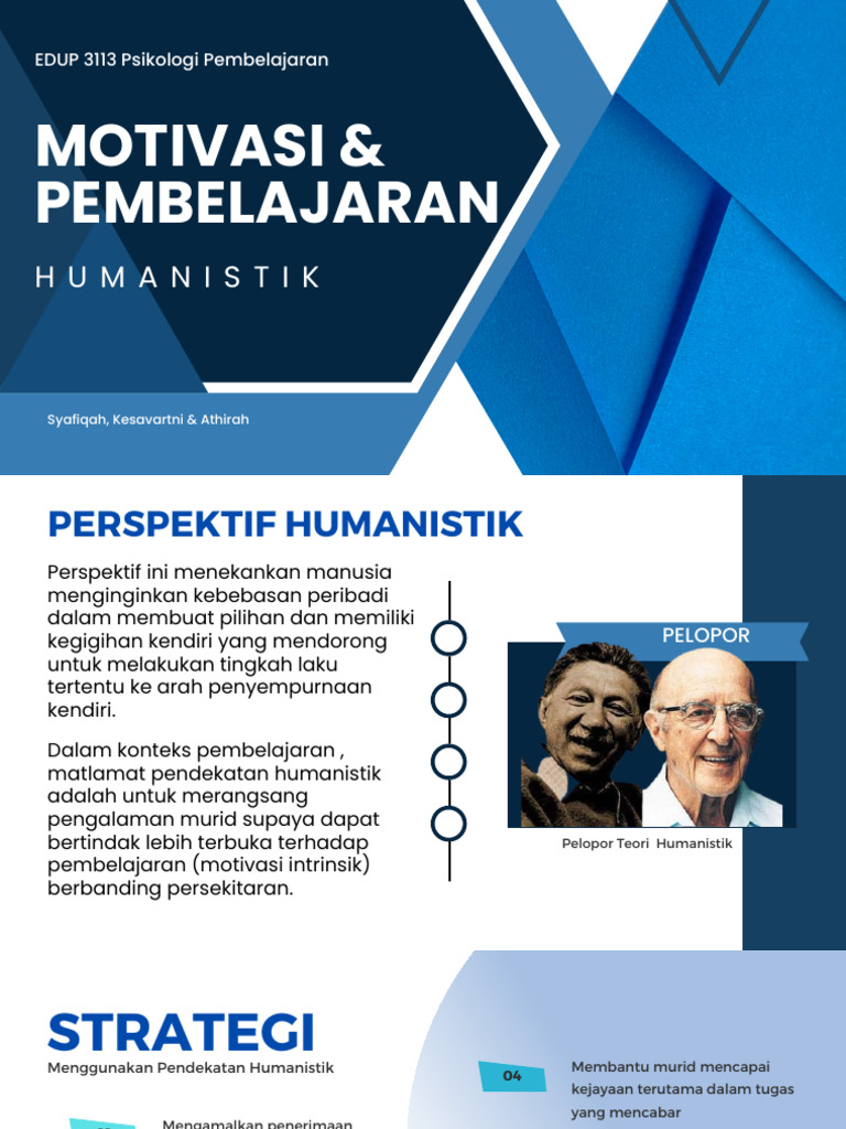 Motivasi dalam Pembelajaran Humanistik | PDF