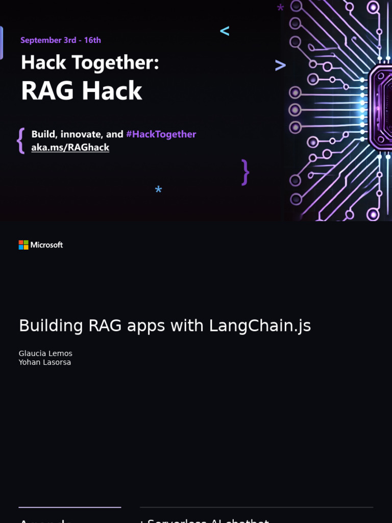 RAGHack-LangchainJS-Serverless | PDF | Information Retrieval | Computing
