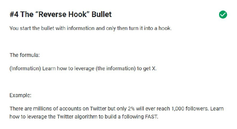 #4 The "Reverse Hook" Bullet - The Art of Writing The CopyThinkers ...