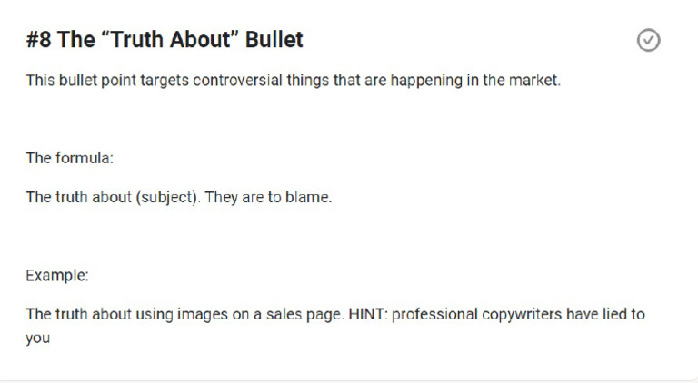 #8 The "Truth About" Bullet - The Art of Writing The CopyThinkers ...