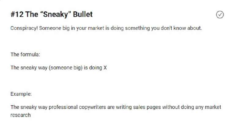 #12 The "Sneaky" Bullet - The Art of Writing The CopyThinkers Community ...