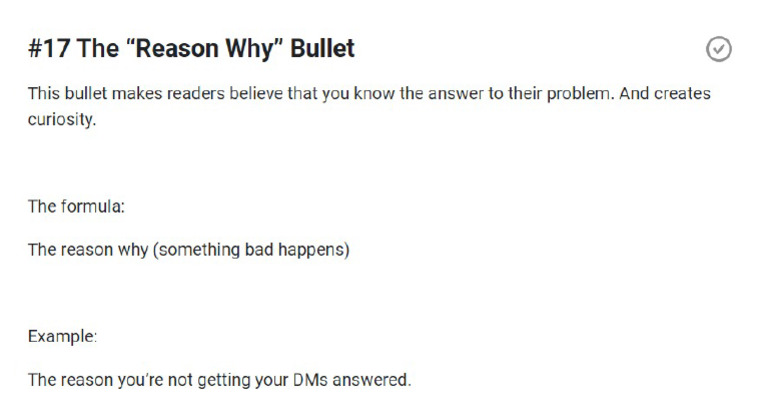 #17 The "Reason Why" Bullet - The Art of Writing The CopyThinkers ...