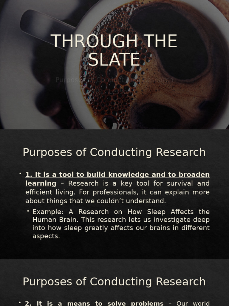 Key Purposes of Conducting Research | PDF | Learning | Neuroscience