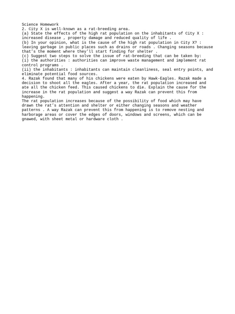 Science Homework | PDF