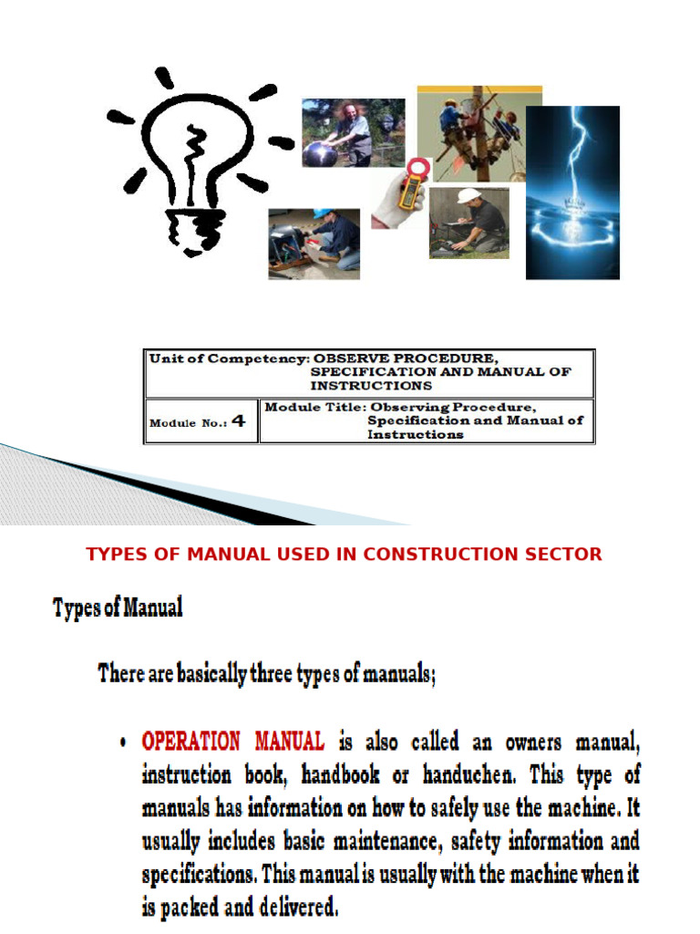 Storing Construction Manuals Safely | PDF