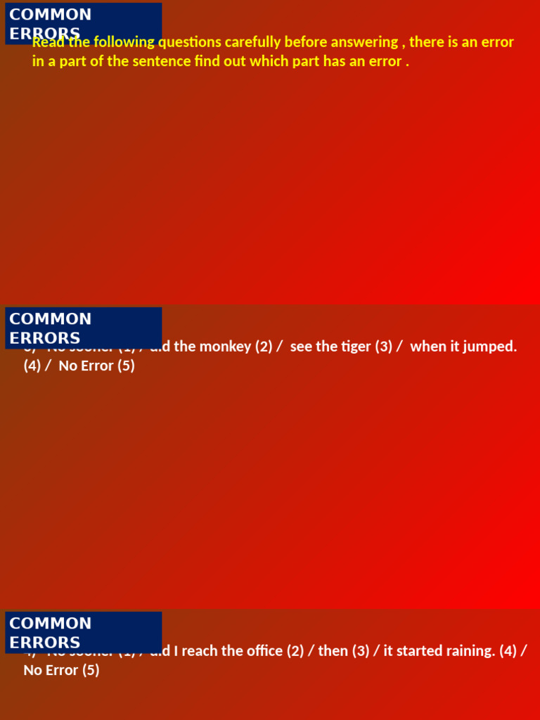 Common Errors Conjunctions | PDF