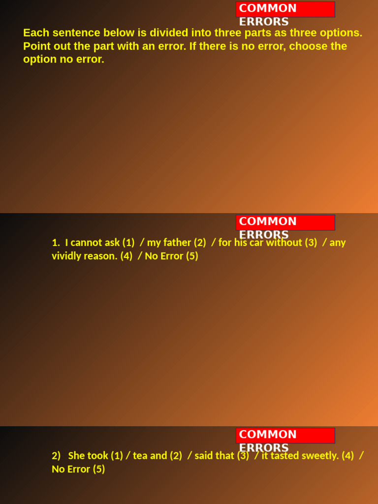 Common Errors - Adverb | PDF