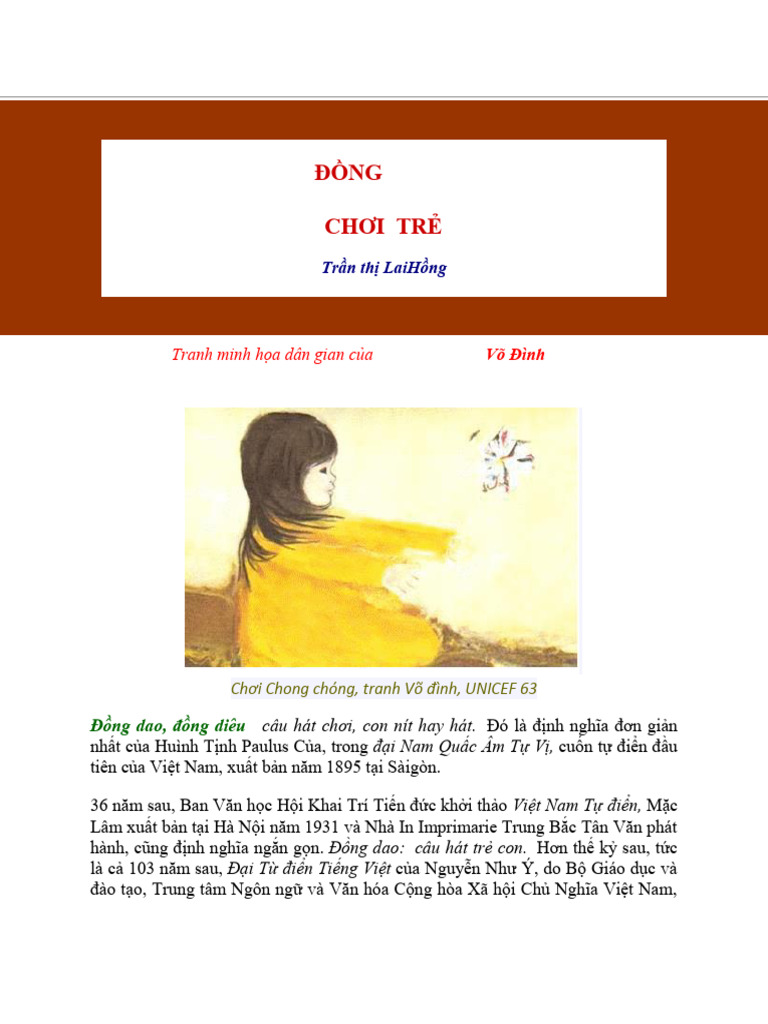 Dong Dao Va Tro Choi Tre Con 1 | PDF
