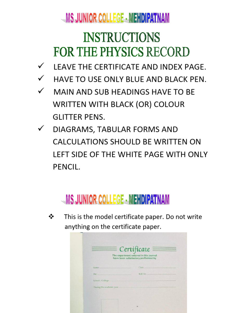 Physics Record Instructions-2 | PDF | Force | Physical Quantities