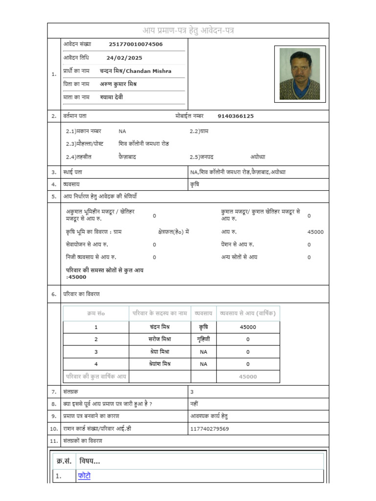 Chandan Income | PDF