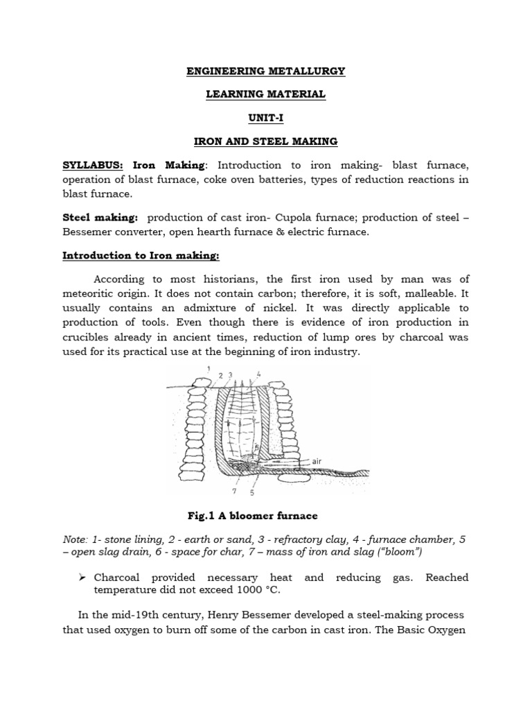 Steel Production and Iron Making Processes | PDF | Dislocation ...
