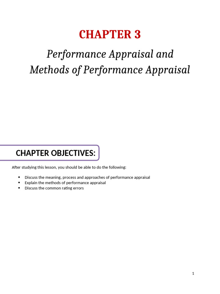 Mgt-13-CHAPTER-3 (1) | PDF | Performance Appraisal | Educational Assessment