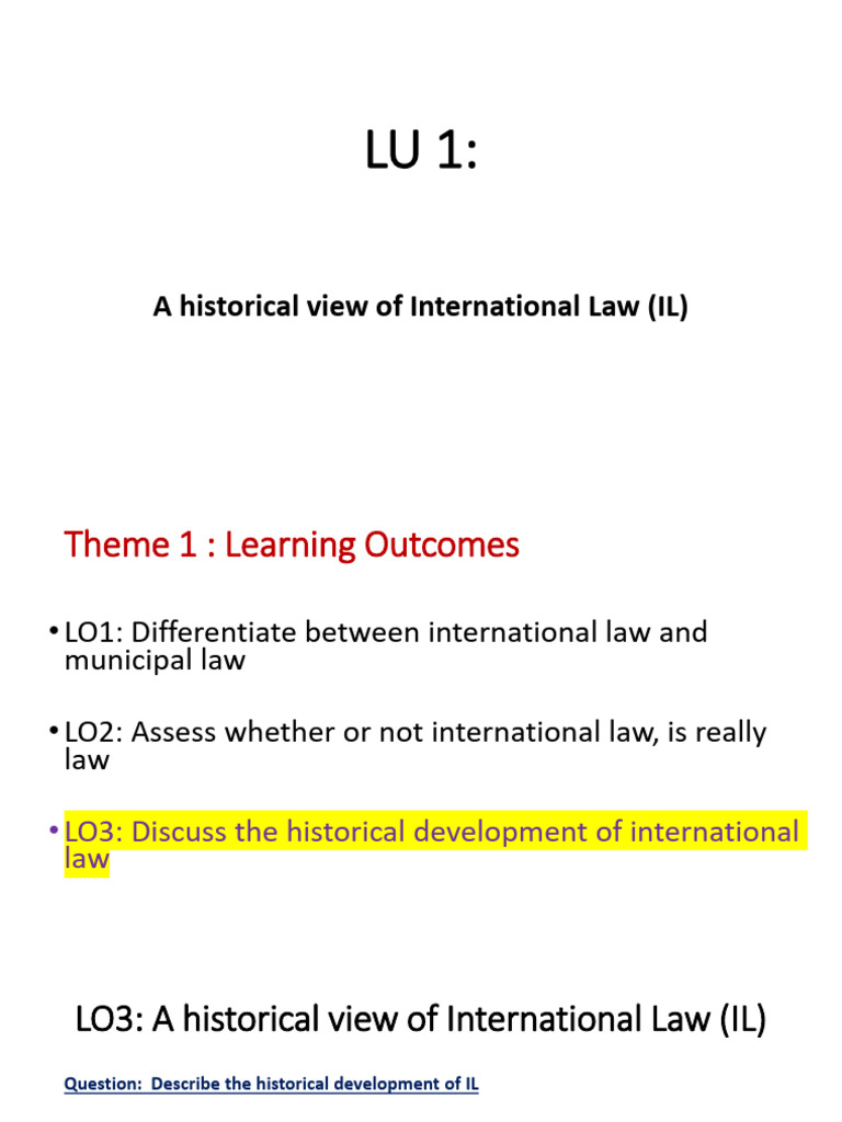Historical Development of International Law | PDF | International Law ...