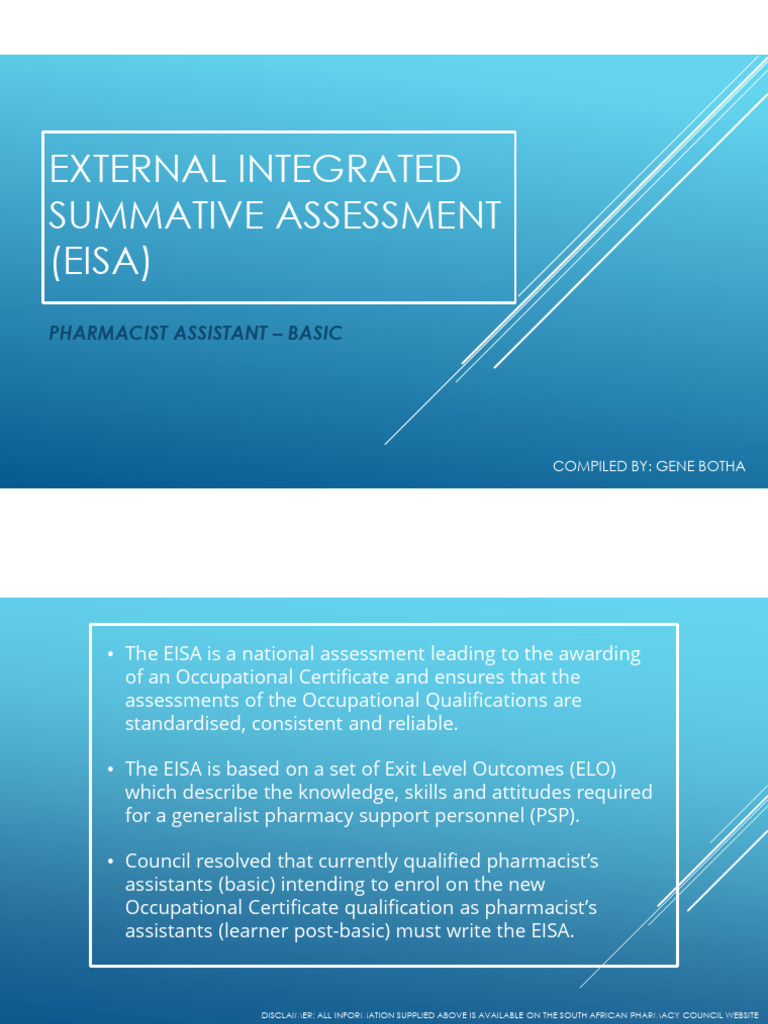 Eisa 2025 - Pharmacist Assistant Basic | PDF | Pharmacist