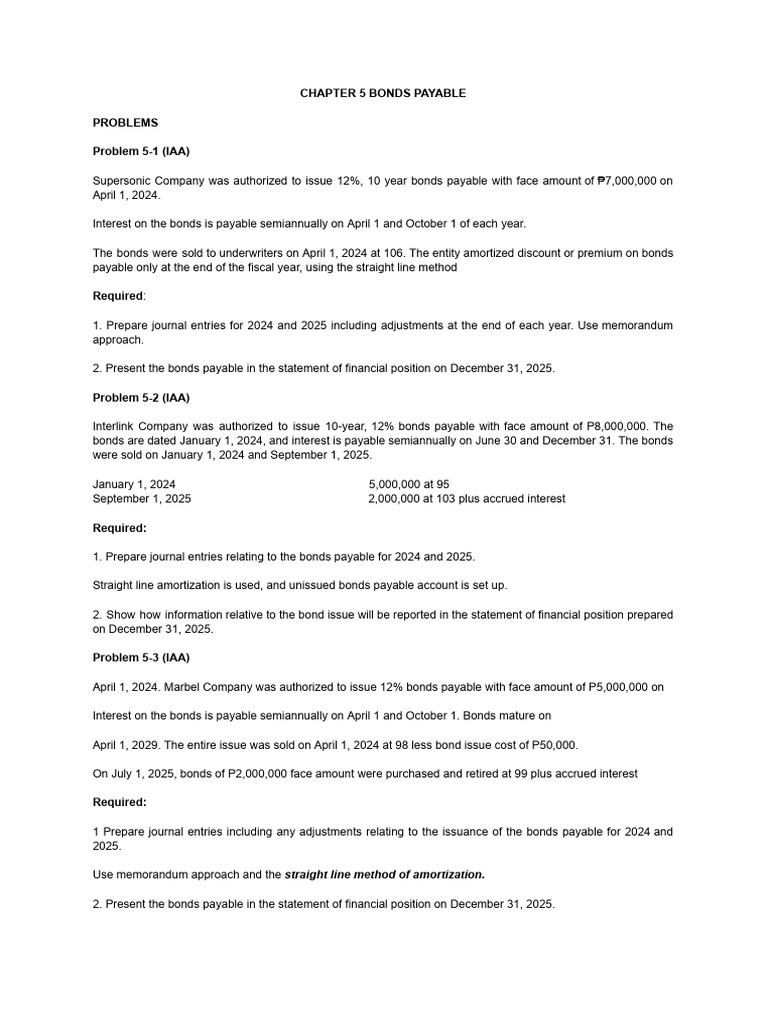 Chapter 5 - Bonds Payable - Evangelista | PDF | Bonds (Finance) | Deferral