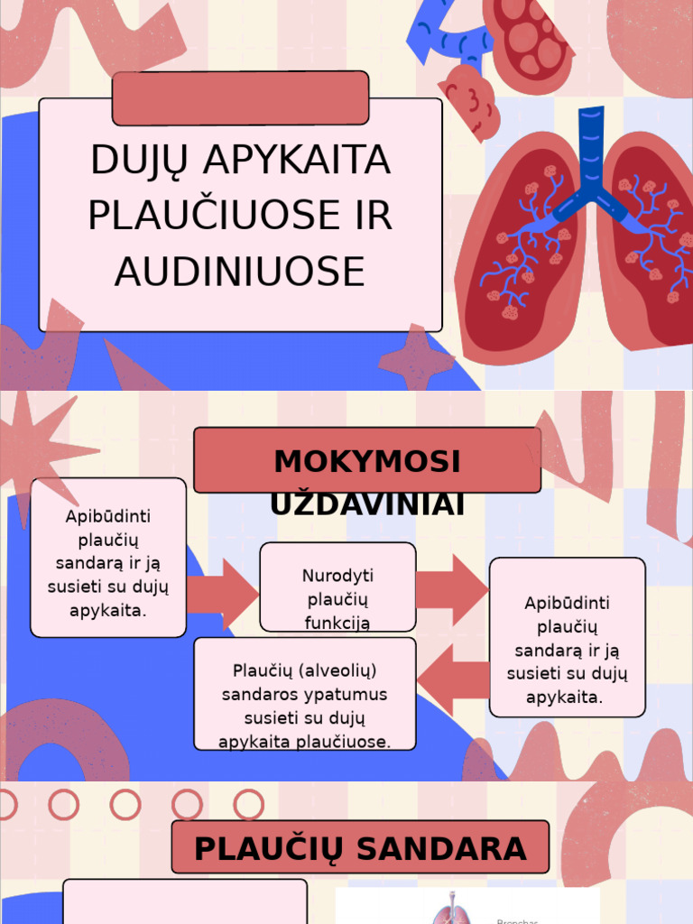 Dujų Apykaita Plaučiuose Ir Audiniuose | PDF