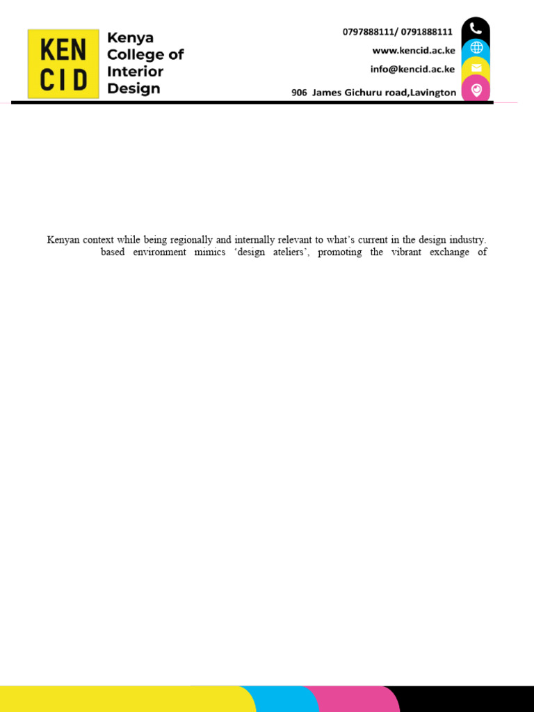 INTERIOR DESIGN COURSE DESCRIPTION | PDF | Technical Drawing | Design