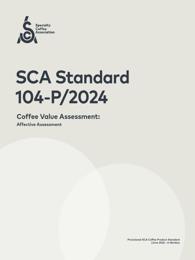 SCA Coffee Affective Assessment Standard | PDF | Senses | Taste