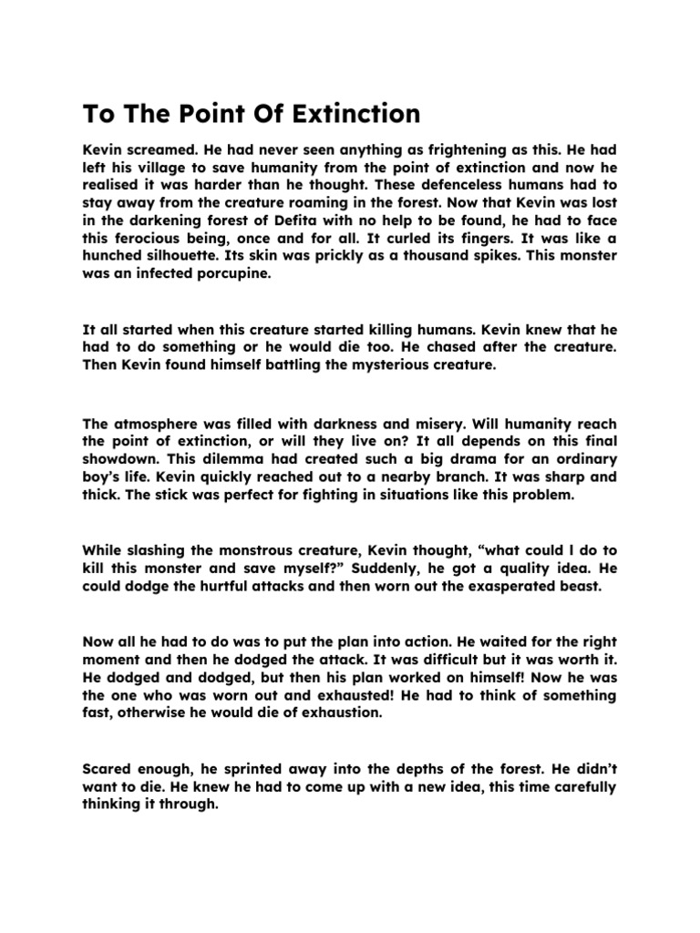 To The Point of Extinction | PDF | Monsters
