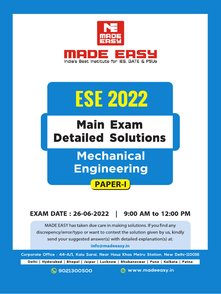 1166purl_ME_ESE2022_Mains-Exam-Sol-Paper-I | PDF