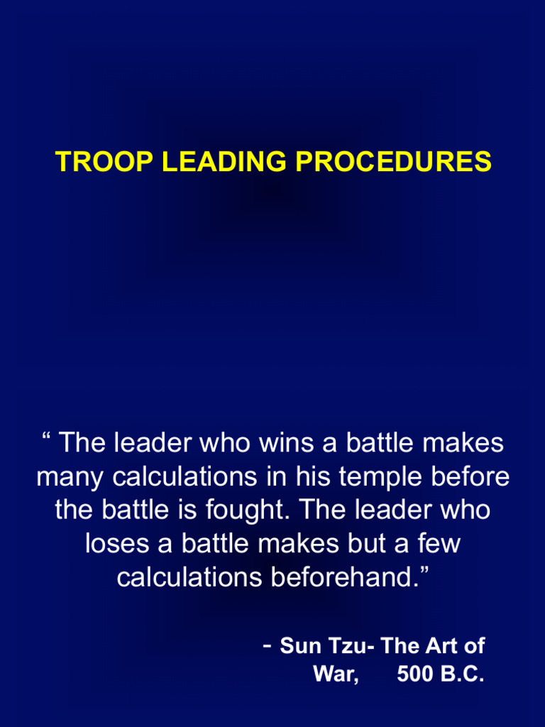 Troop Leading Procedures | PDF | Reconnaissance
