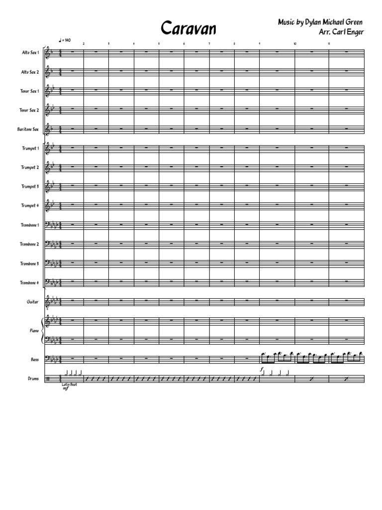 Caravan Music Arrangement for Band | PDF | Saxophone | Elements Of Music