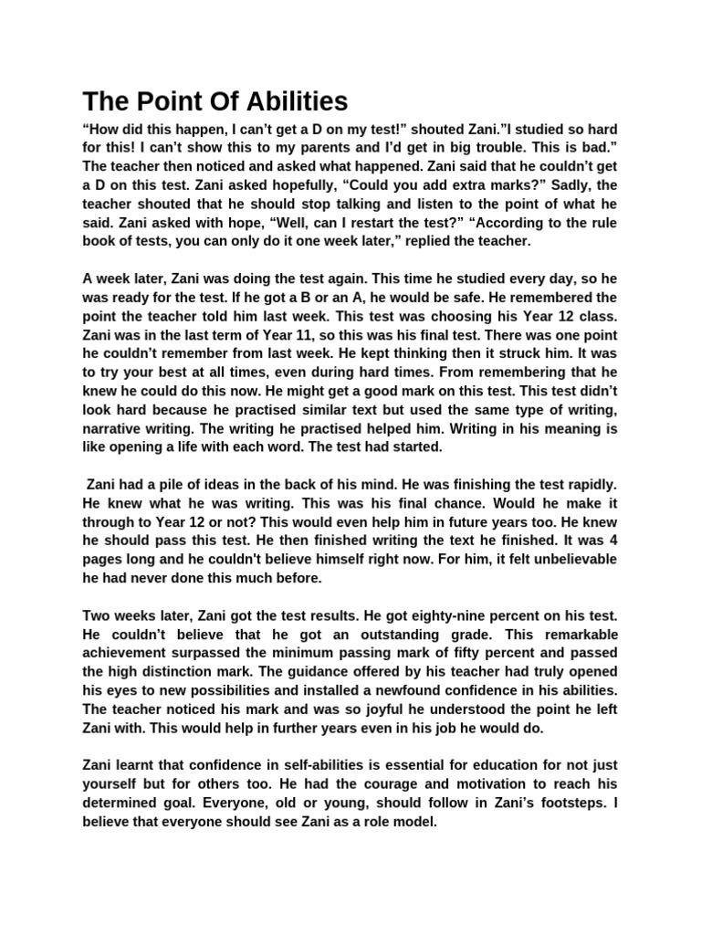 The Point Of Abilities | PDF