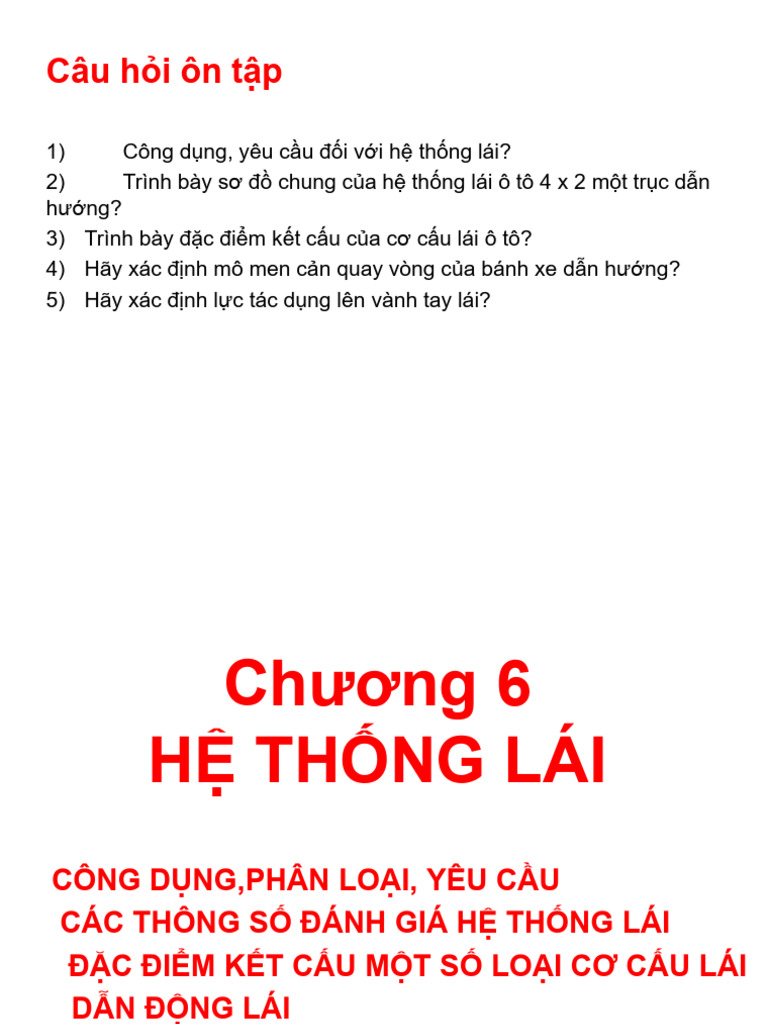 Chương 6 KC HT Lái | PDF