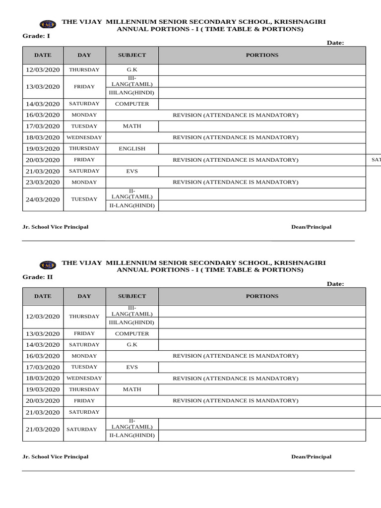 Annual Portion LEGAL Sheet | PDF