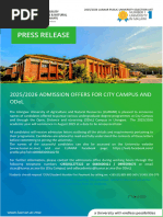 Call For Applications For Admission Into Luanar Postgraduate Programmes ...