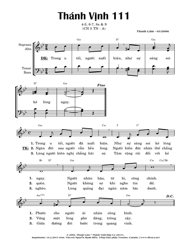Thanh Vinh 111 - Thanh Lam | PDF