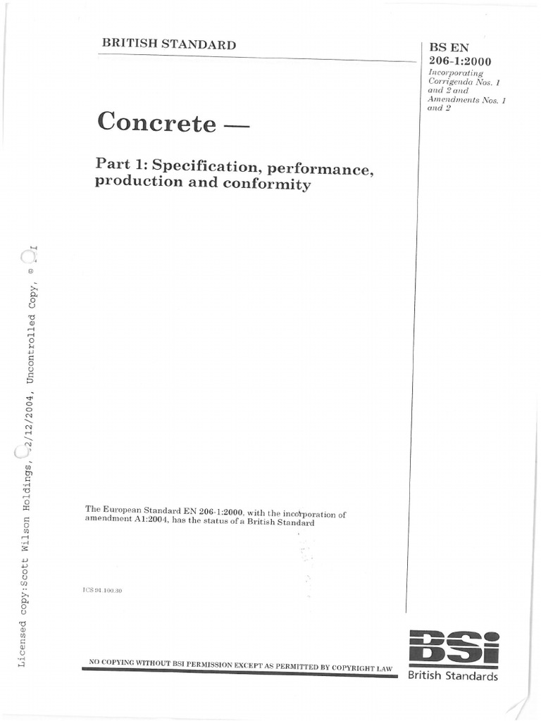 BS en 206-1 200 | PDF