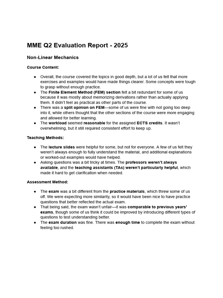 MME Q2 Evaluation Report - 2025 Non Linear | PDF
