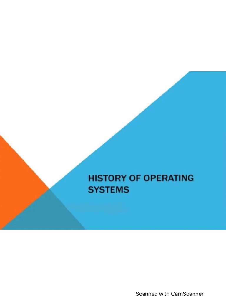 History of Operating System | PDF