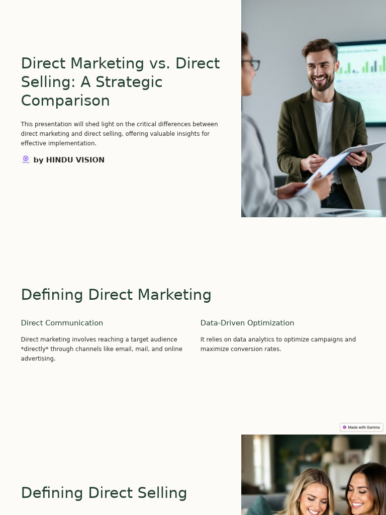 Difference Between Direct Marketing and Direct Selling | PDF