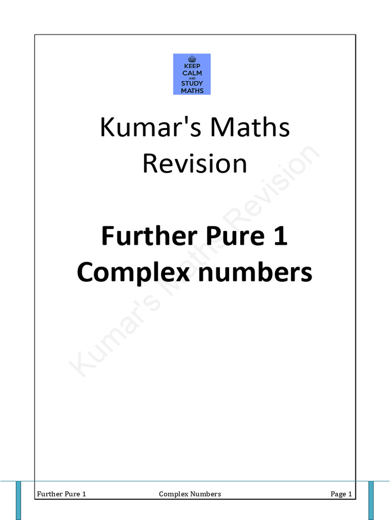 complex_numbers | PDF | Complex Number | Quadratic Equation