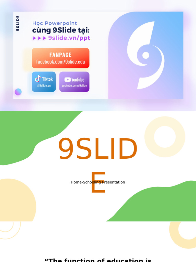 9slide - Education Slide PowerPoint Template | PDF