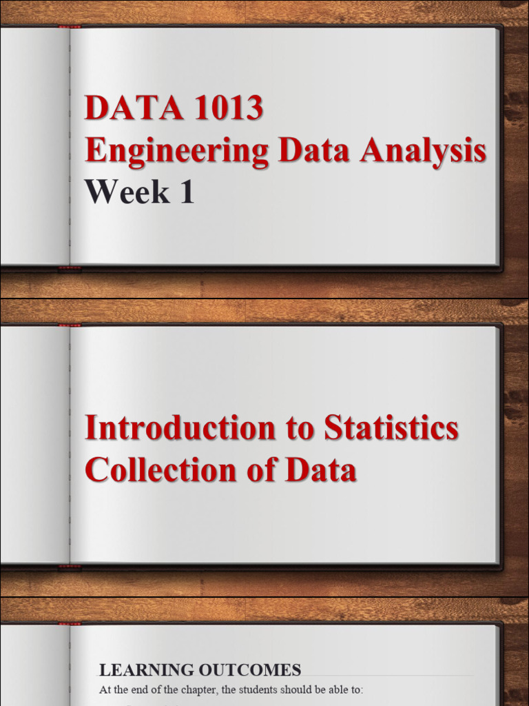 Week 1 Intro To Stat Collection of Data | PDF | Sampling (Statistics ...