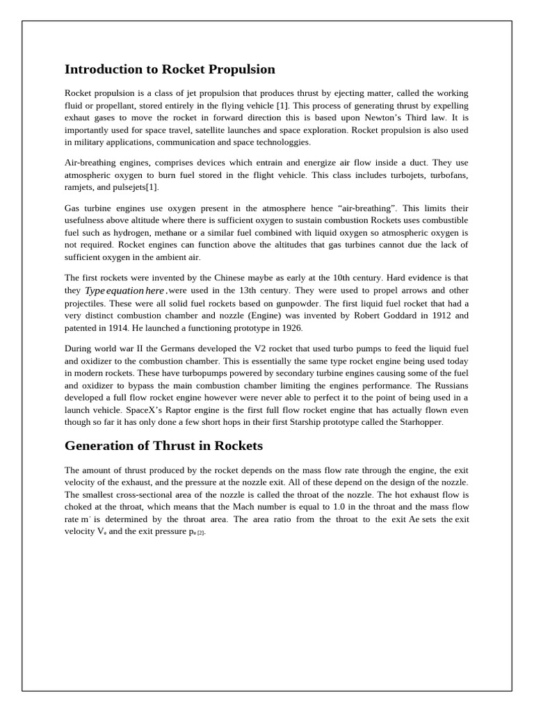 Introduction To Rocket Propulsion | PDF | Rocket | Rocket Engine