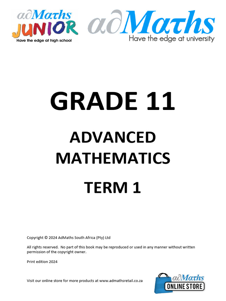 11ENG - 2024 - T1b - Grade 11 - Solutions | PDF | Matrix (Mathematics ...