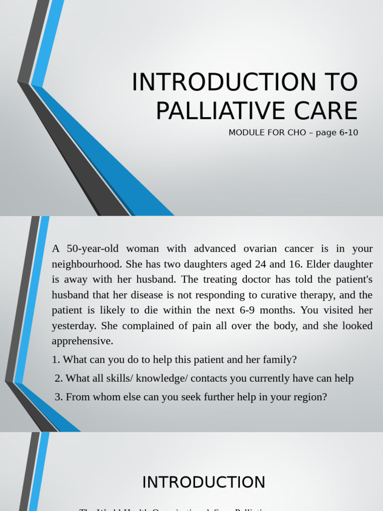 Palliative Care: A Community Approach | PDF | Palliative Care | Terminal Illness