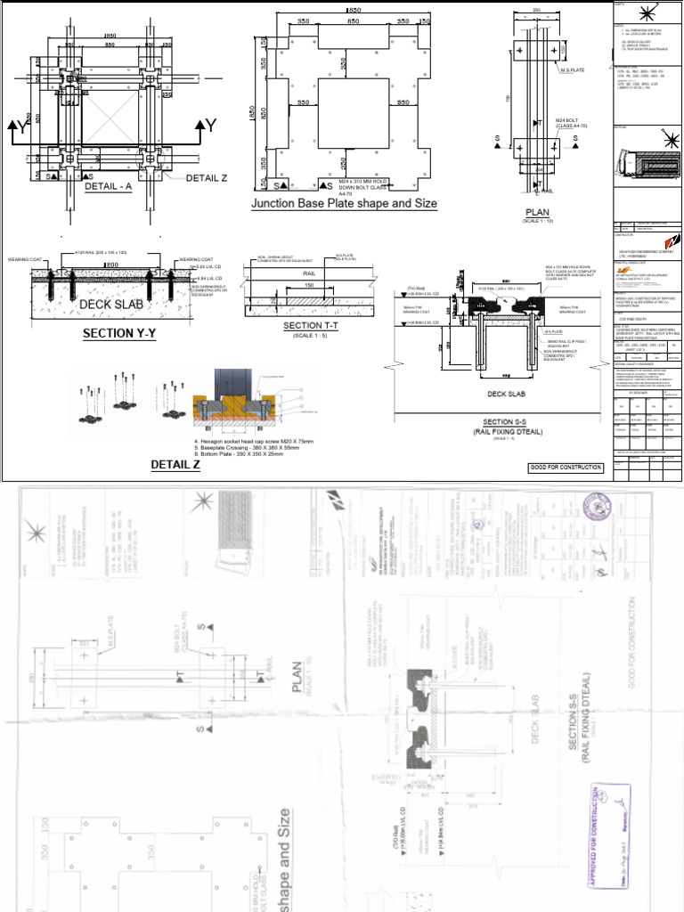 SBC-Crane Rail Installation-Approved Drawing | PDF