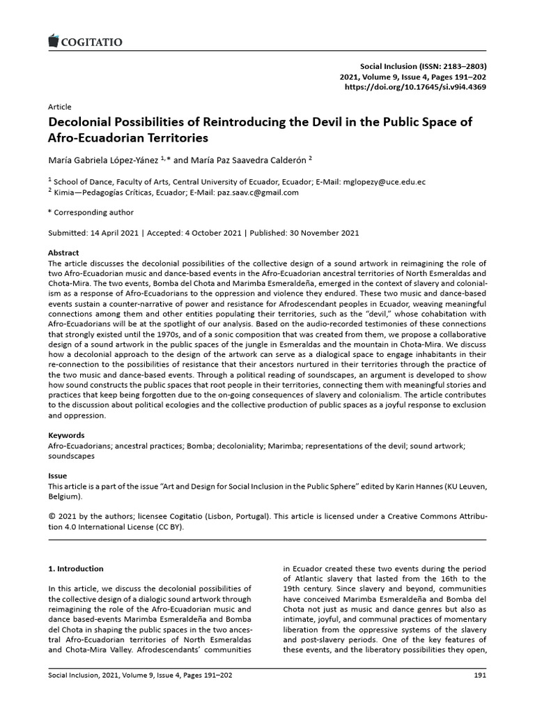 SI 9 (4) - Decolonial Possibilities of Reintroducing The Devil in The ...