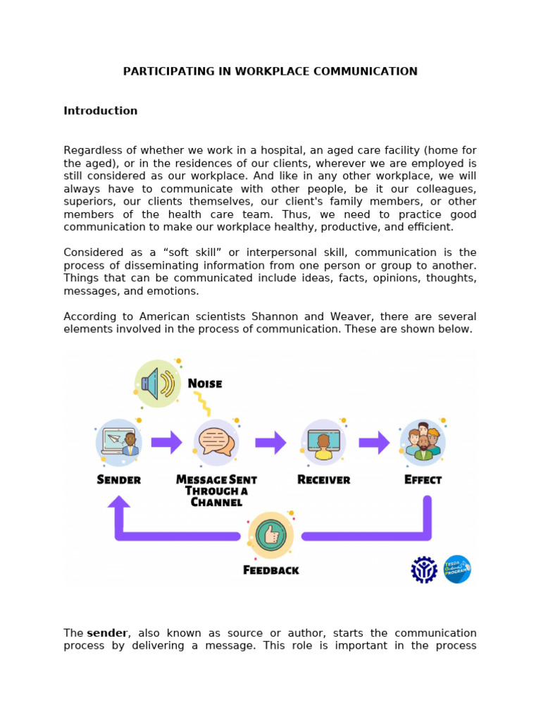 Basic 1 Participating in Workplace Communication | PDF | Nonverbal ...
