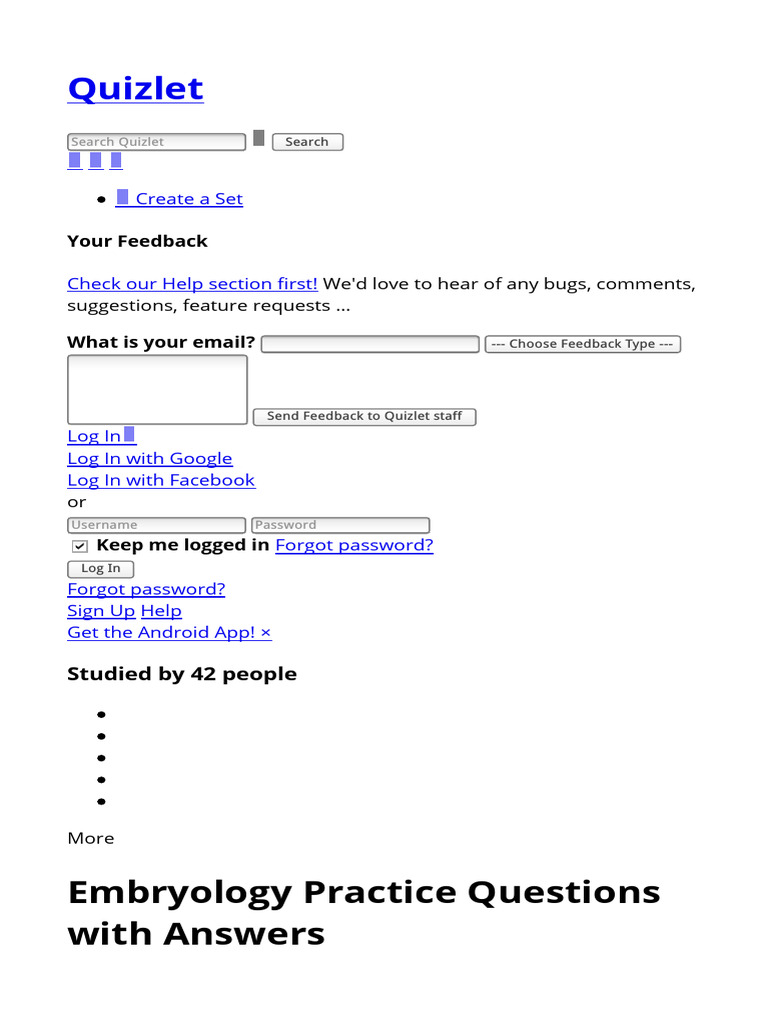 Embryology Practice Questions with Answers flashcards _ Quizlet-1 | PDF | Heart Valve | Atrium ...