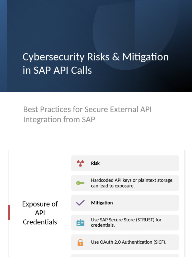 SAP Cybersecurity API Risks (1) | PDF | Security | Computer Security