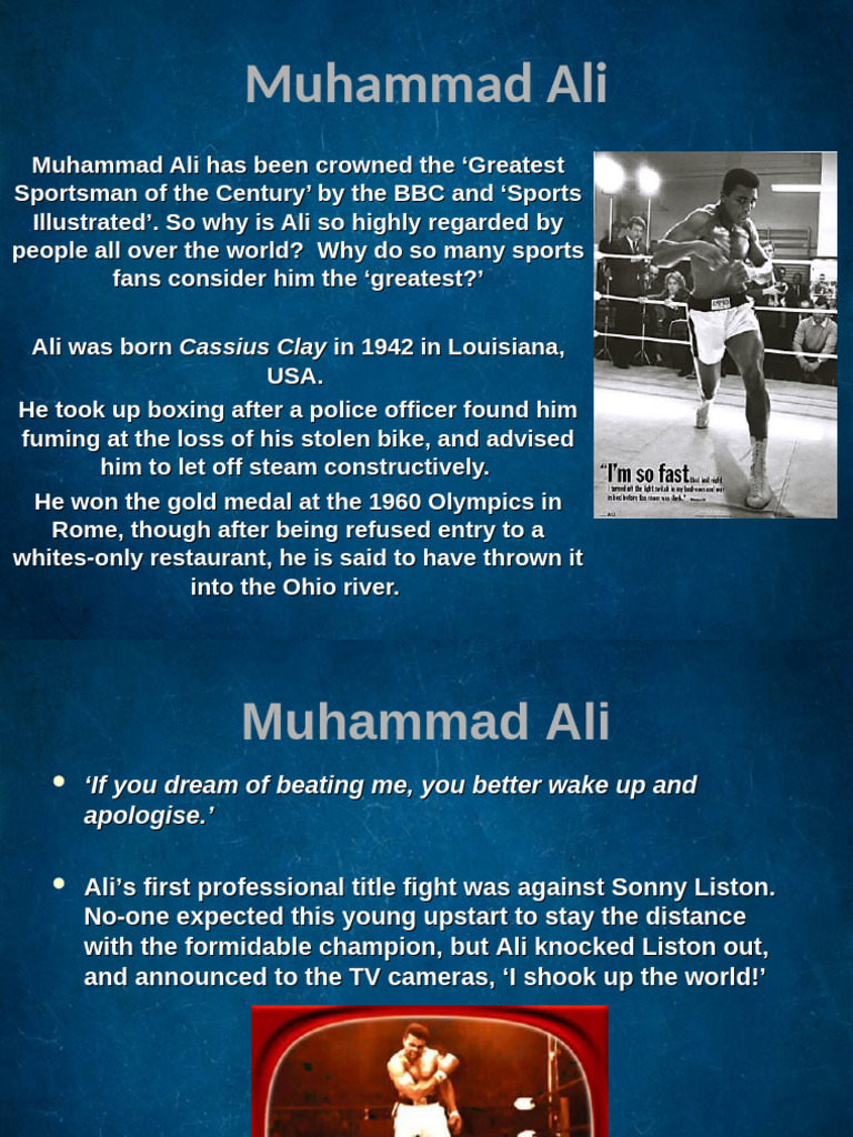 Muhammad Ali Life Biography Ingilizce Muhammad Alinin Hayati 2309 | PDF ...