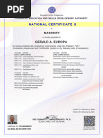 NC II Scaffolding Certificate Awarded | PDF