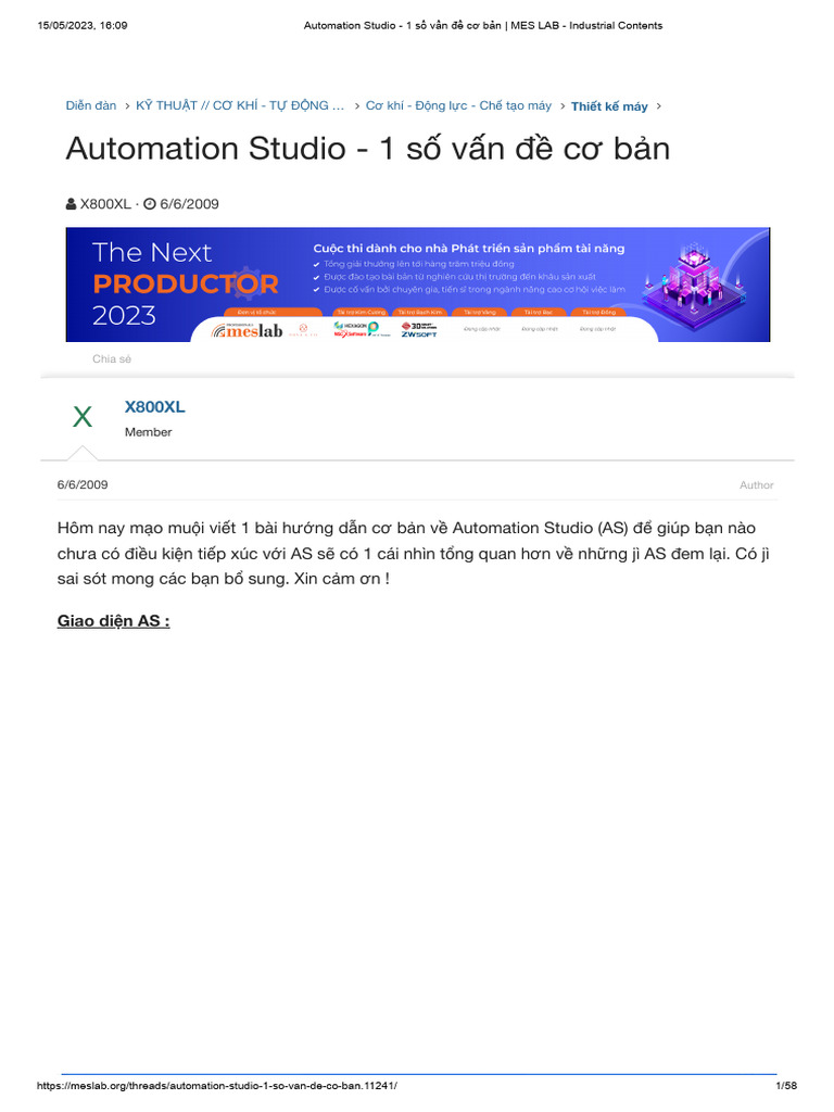 Automation Studio - 1 số vấn đề cơ bản - MES LAB - Industrial Contents | PDF