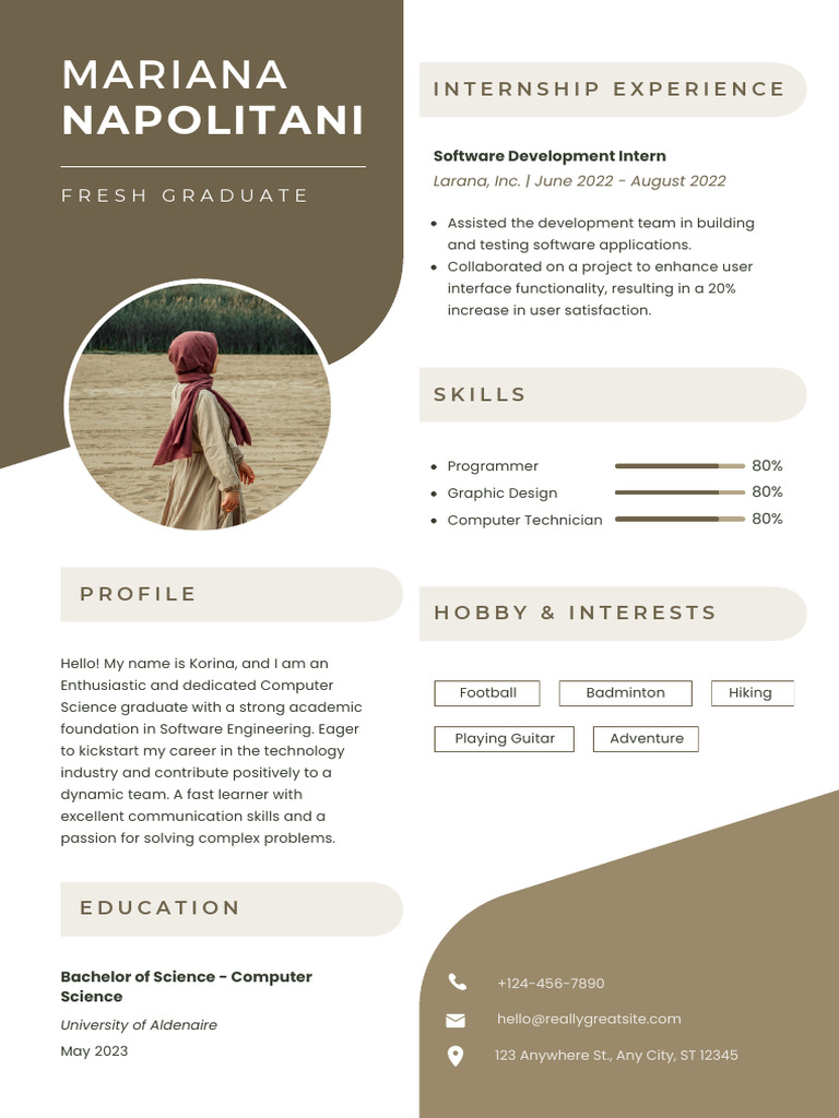 Fresh Computer Science Graduate Resume | PDF